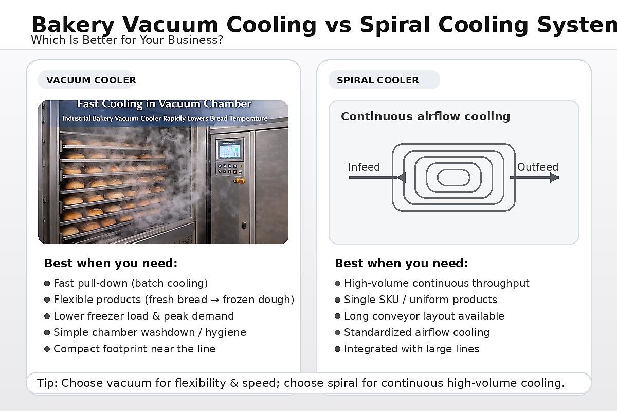 Bakery Vacuum Cooling vs Spiral Cooling Systems: Which Is Better for ...